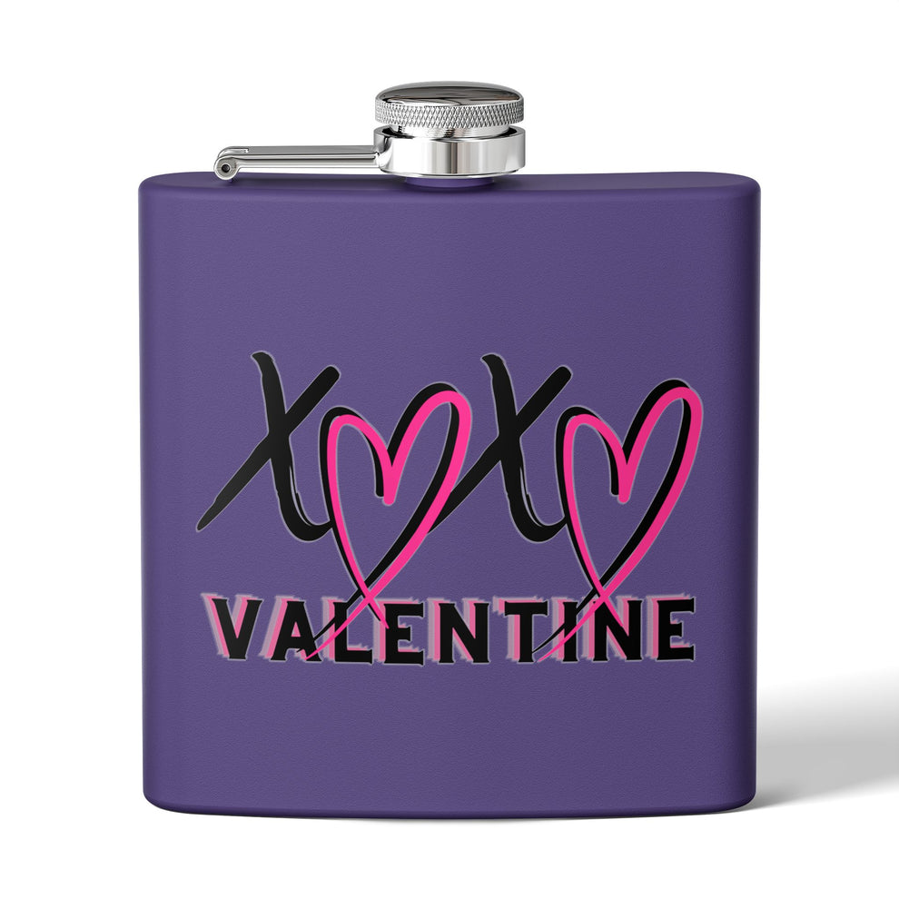 Flask - XOXO Valentine Stainless Steel 6oz Hip Flask – Subbin4Sanity.com