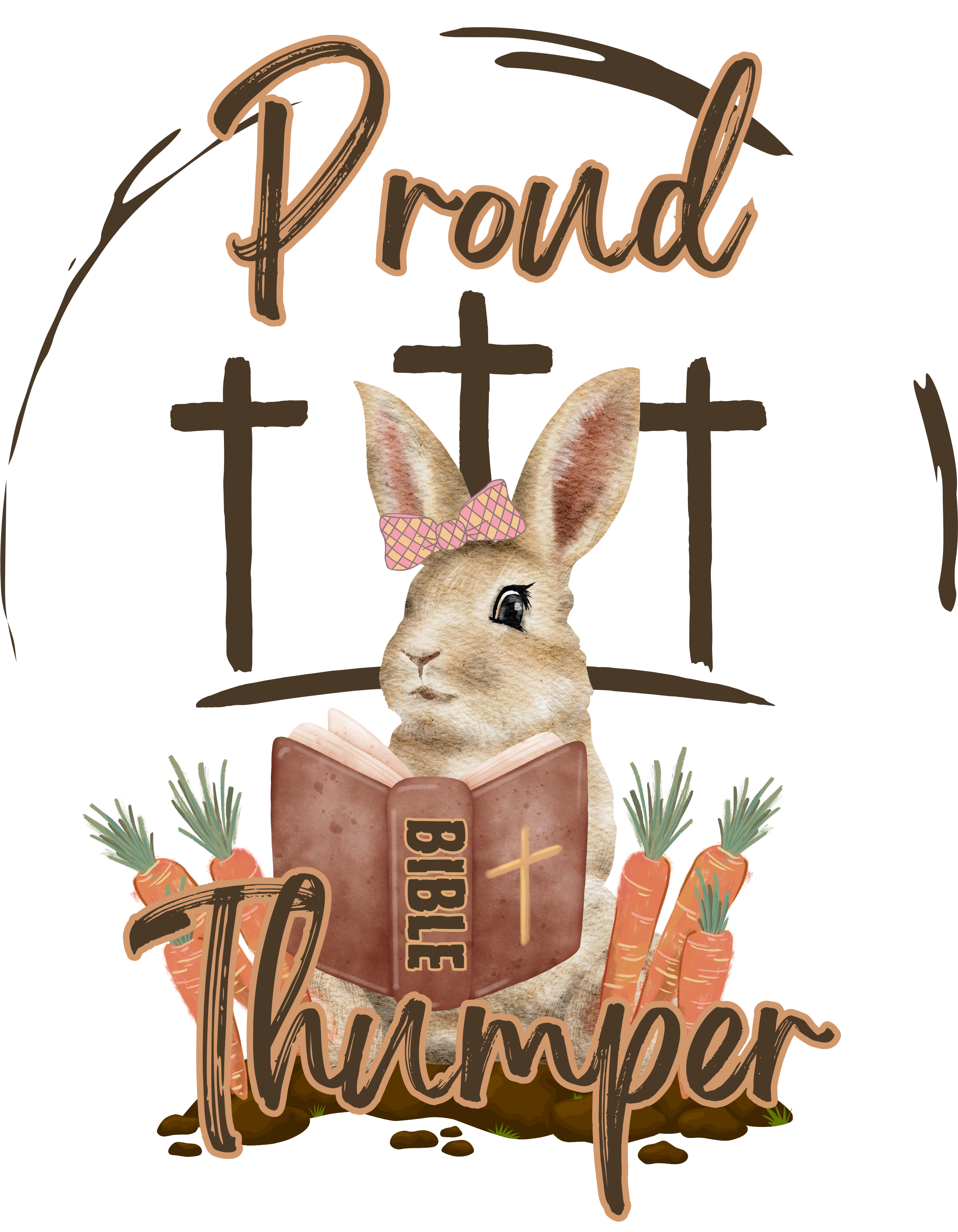 Funny Christian Sublimation Design | “Bible Thumper” PNG | Bunny ...